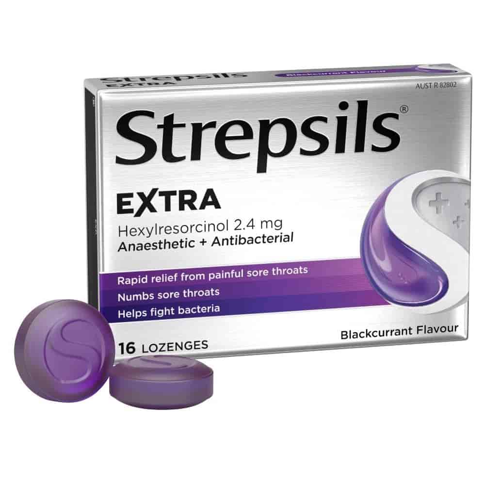 Strepsils Extra Blackcurrant Lozenges | Blocked Nose Relief